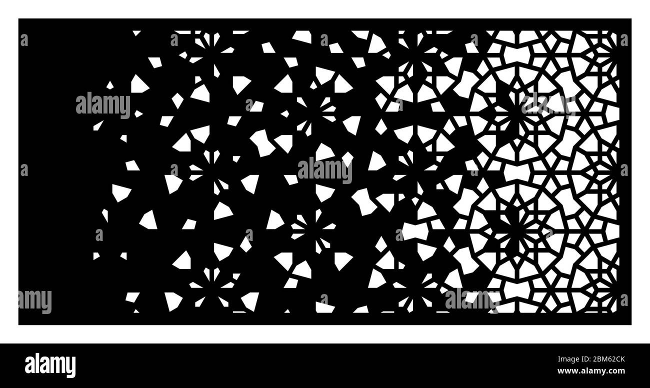Arabic Cnc Laser Pattern Decorative Vector Panel For Cnc Cutting Arabic Template For Interior