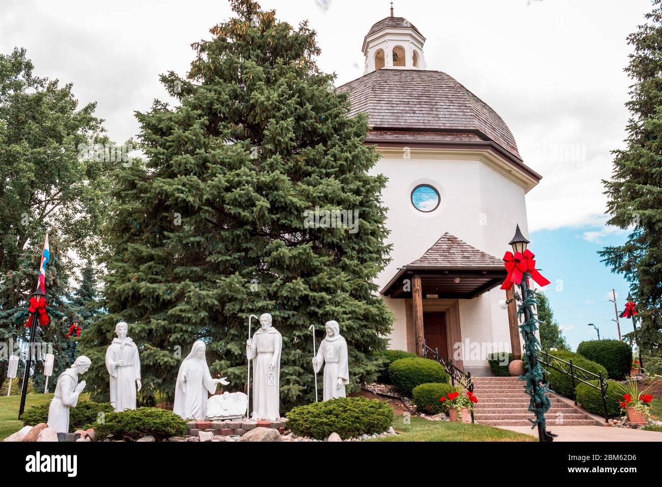 Nativity scene and the Silent Night Chapel in Frakenmuth Michigan Stock ...