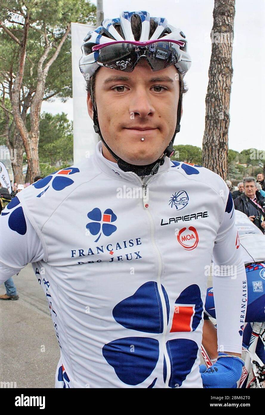 Anthony Roux of FDJ during the Tirreno - Adriatico 2010,Stage 2 cycling race,Montecatini Terme ...
