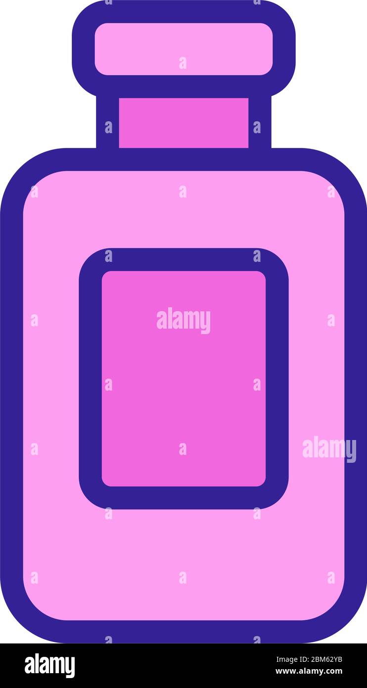 cosmetic jar with label icon vector outline illustration Stock Vector ...