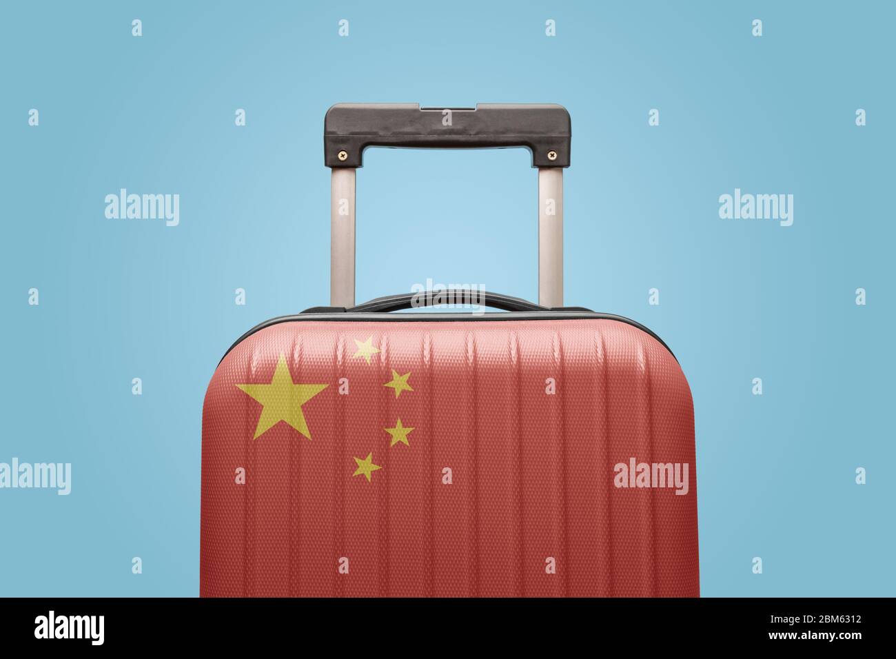 Suitcase with Chinese flag design travel Asia concept Stock Photo - Alamy