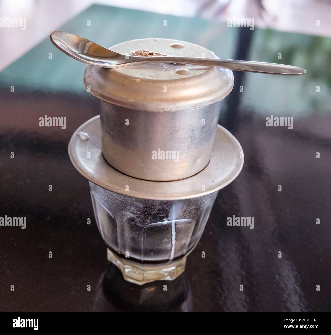 Vietnamese drip coffee, Vinh, Vietnam Stock Photo - Alamy