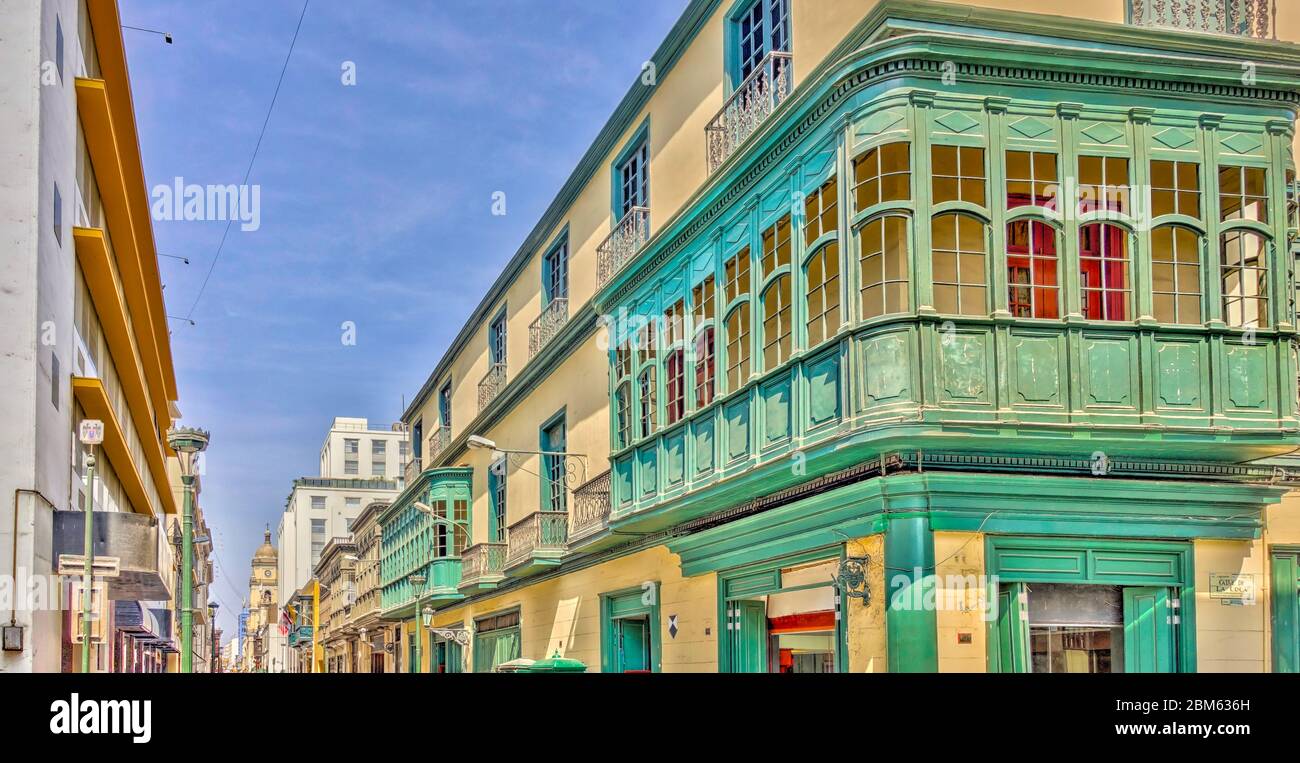 Colonial Architecture in Lima, Peru Stock Photo - Alamy