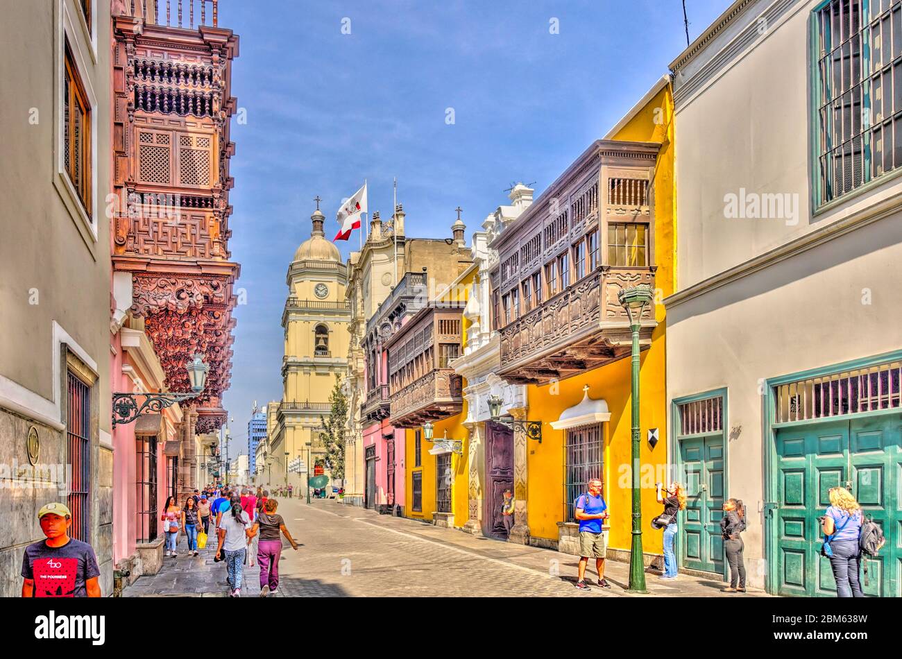 Colonial Architecture in Lima, Peru Stock Photo - Alamy