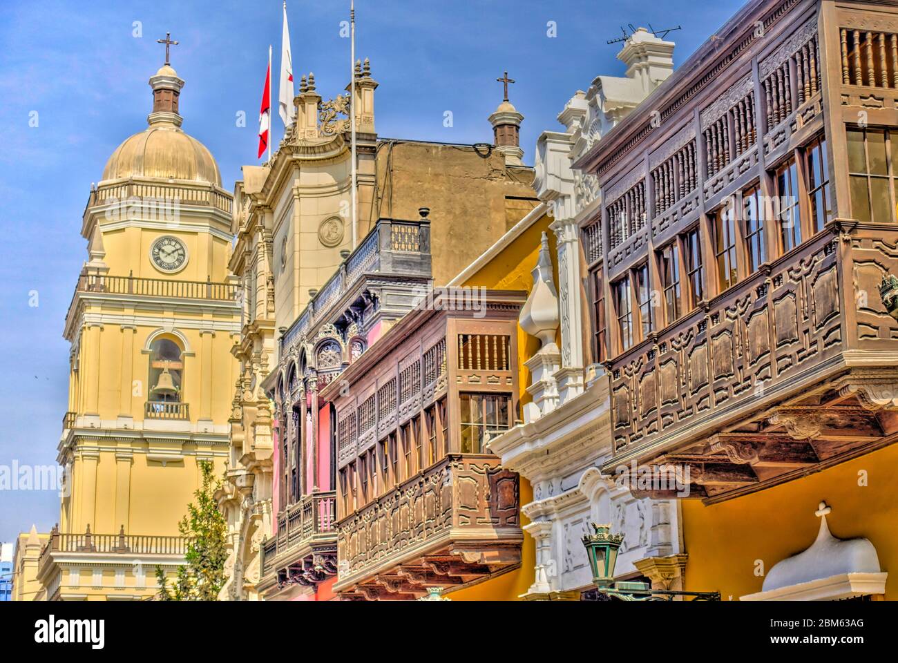 Colonial Architecture in Lima, Peru Stock Photo - Alamy