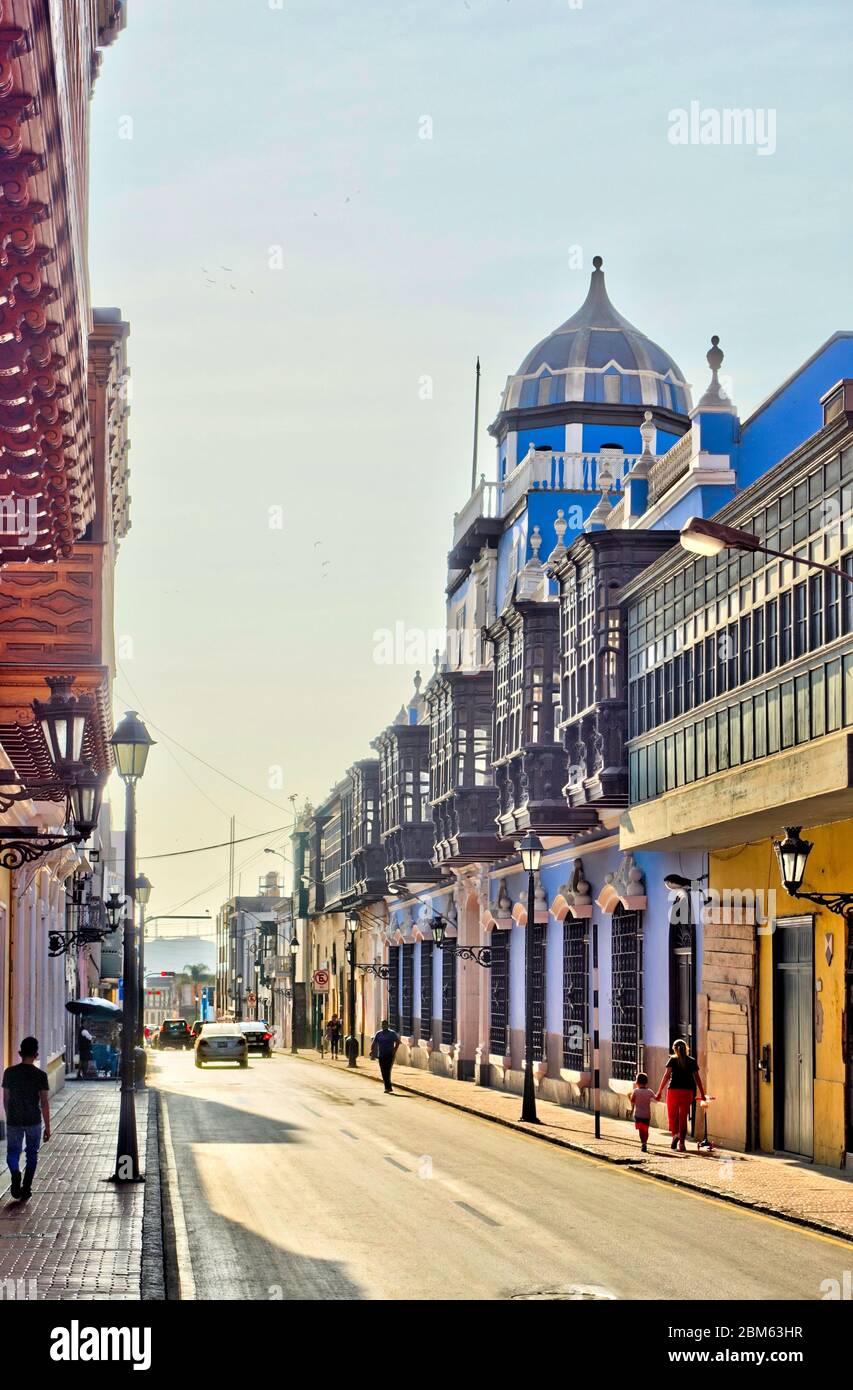 Colonial Architecture in Lima, Peru Stock Photo - Alamy