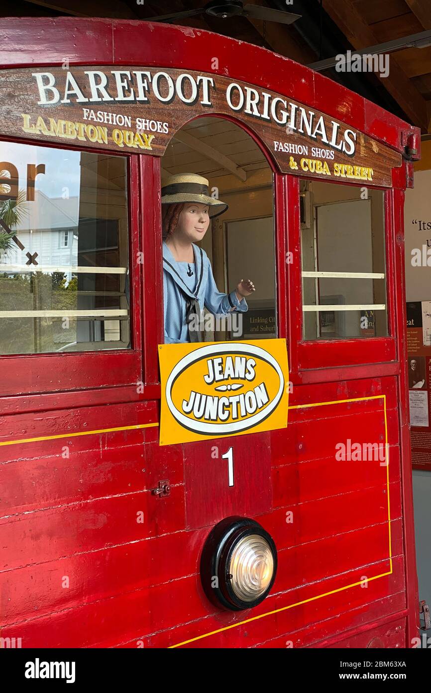 Old Cable Car in the Cable Car Museum, Wellington, New Zealand Stock ...