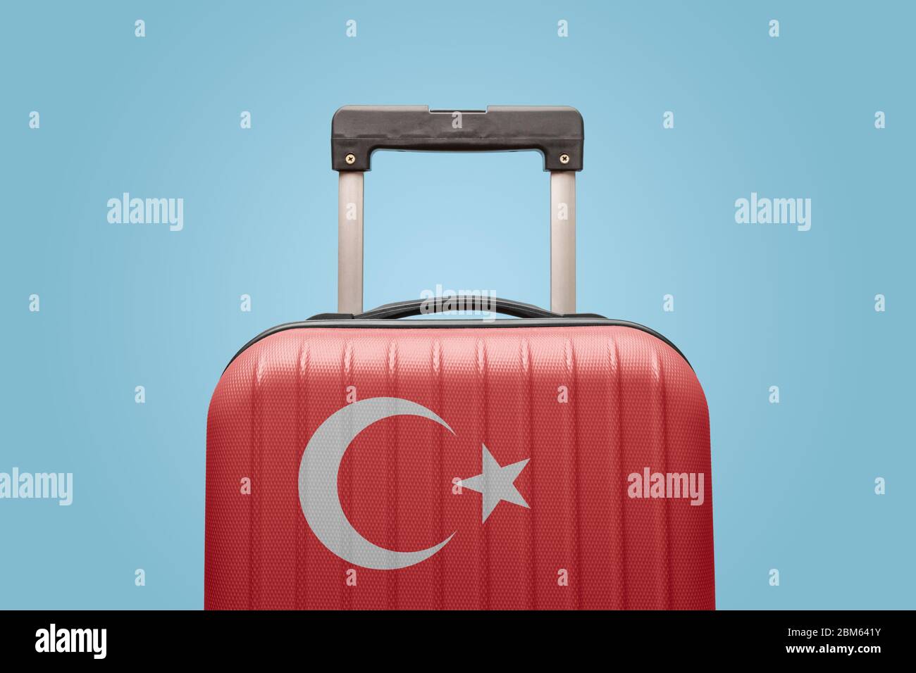 Suitcase with Turkish flag design travel Asia concept Stock Photo - Alamy