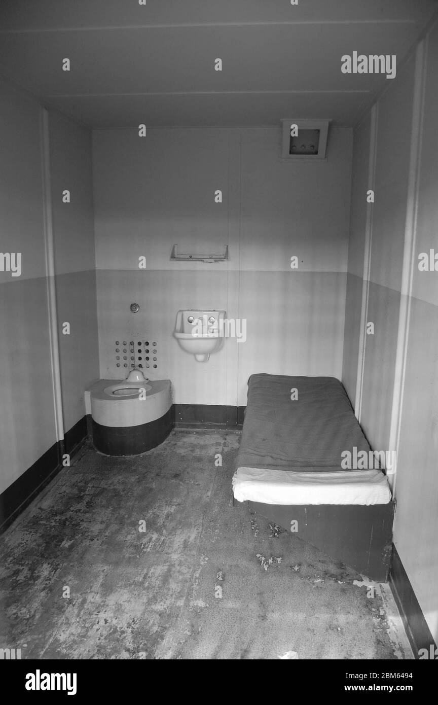 Alcatraz prison sign Black and White Stock Photos & Images - Alamy