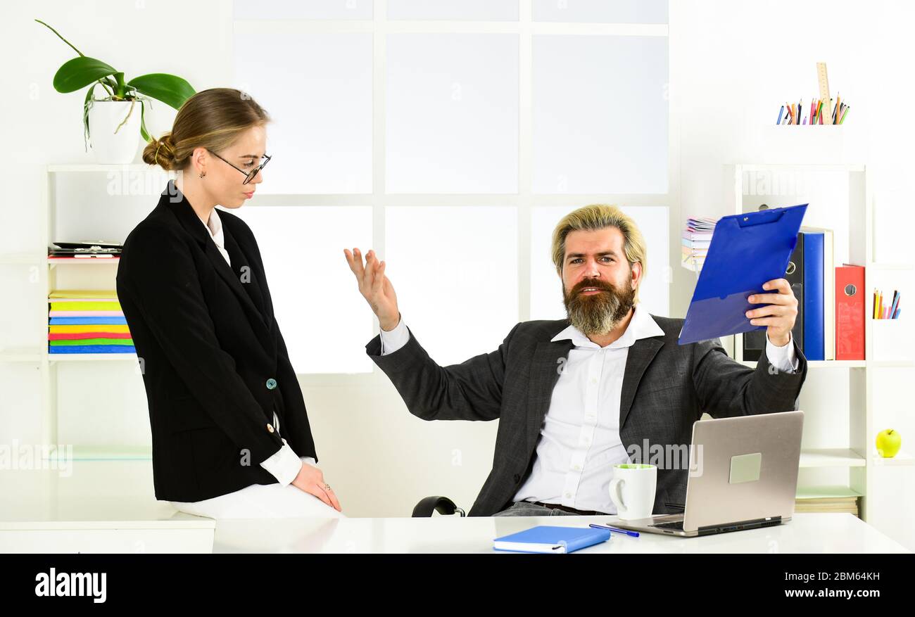 Successful business. Business couple working. Couple in office ...