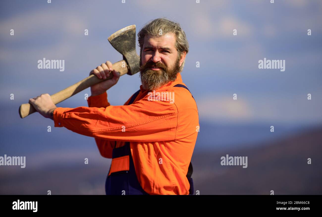 Axe man hi hi-res stock photography and images - Alamy