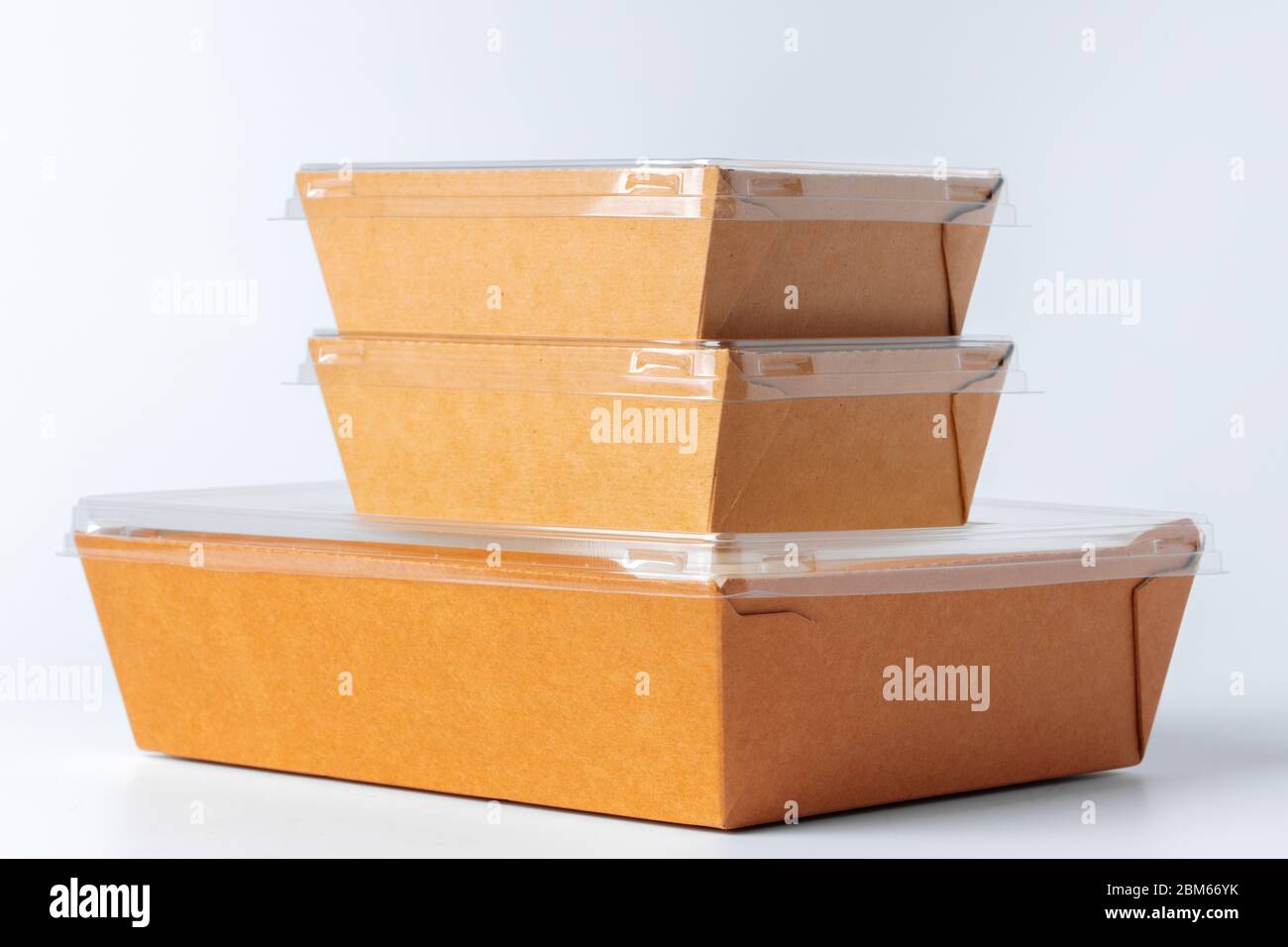 Cardboard brown food box pack isolated on white background Stock Photo ...