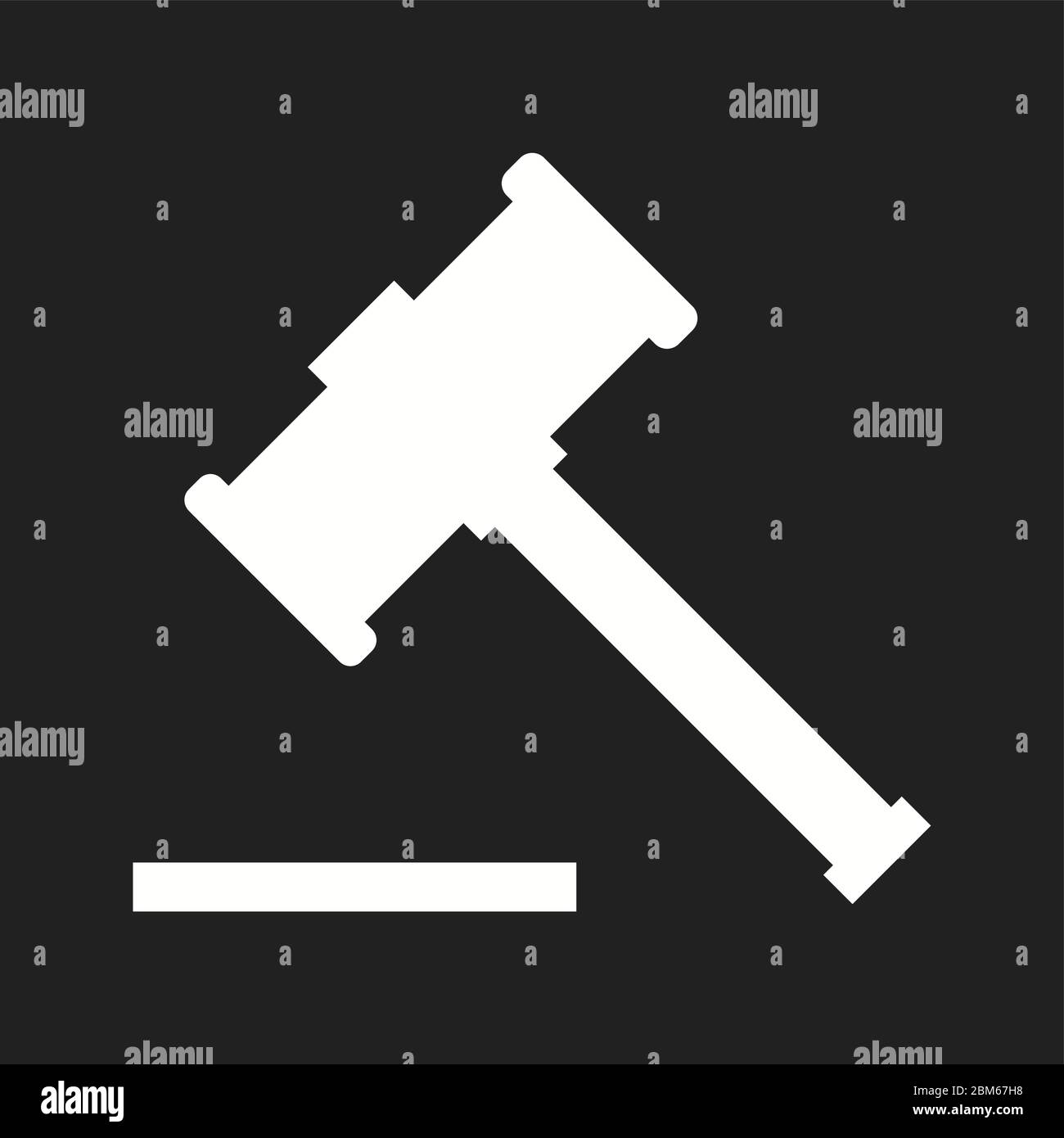 Beautiful Wooden hammer Vector Glyph icon Stock Vector Image & Art - Alamy