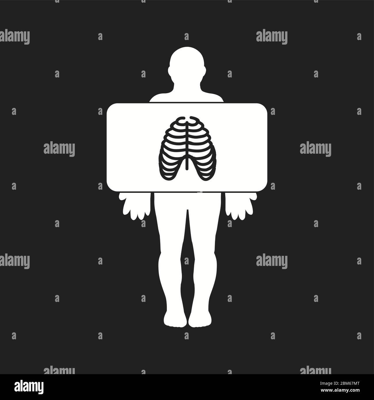 Beautiful Chest X ray Vector Glyph icon Stock Vector Image & Art - Alamy