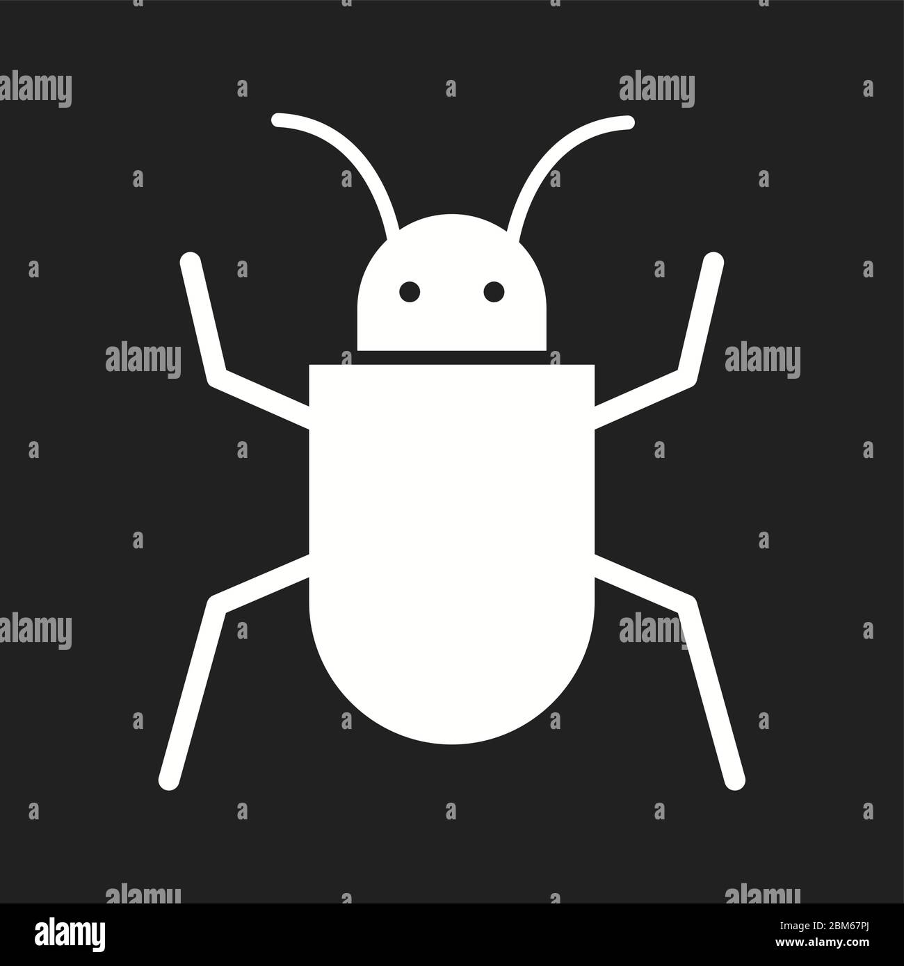 Beautiful Bug Vector Glyph Icon Stock Vector Image And Art Alamy