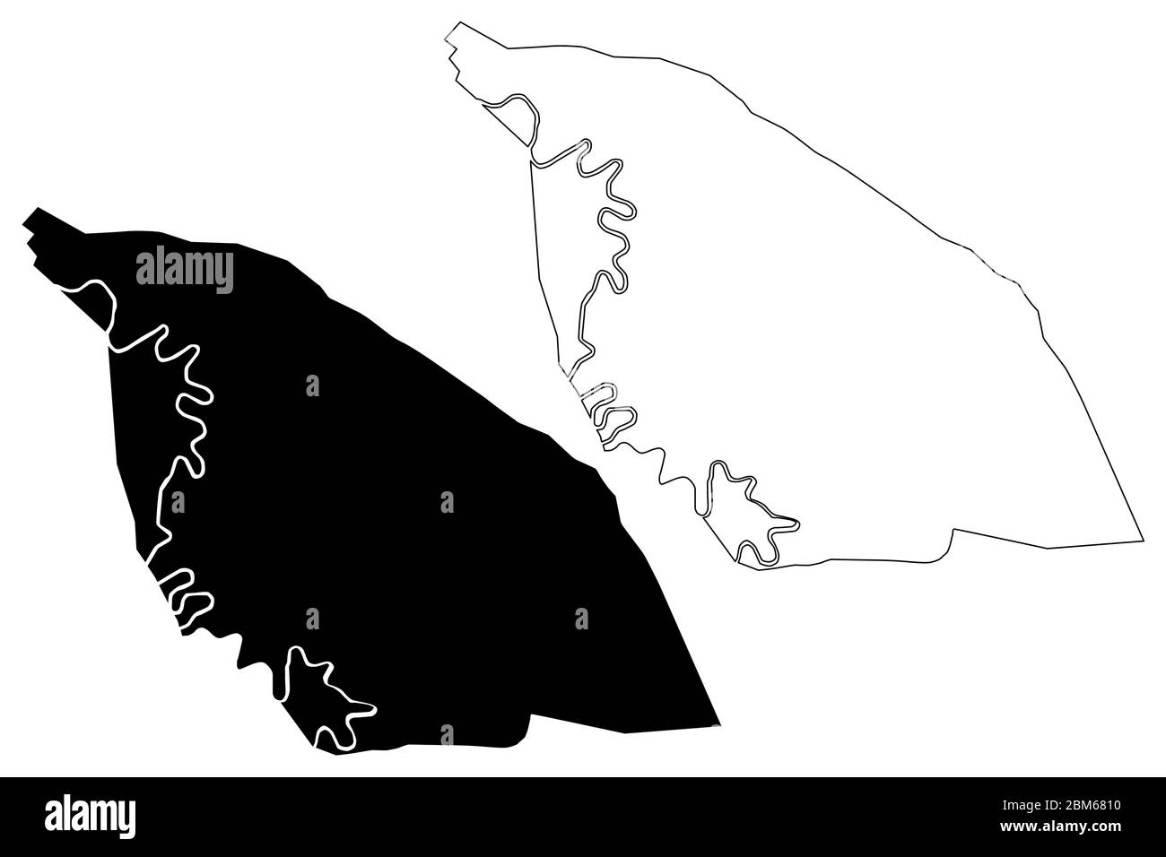 Kunduz City (Islamic Republic of Afghanistan) map vector illustration ...