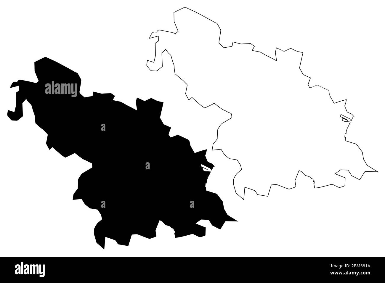 Rangpur City (Peoples Republic of Bangladesh) map vector illustration ...