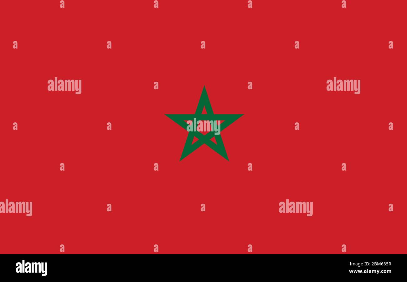 Morocco flag vector graphic. Rectangle Moroccan flag illustration ...