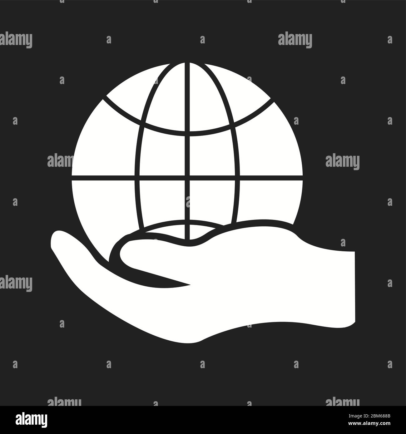 Hand glyph Stock Vector Images - Alamy