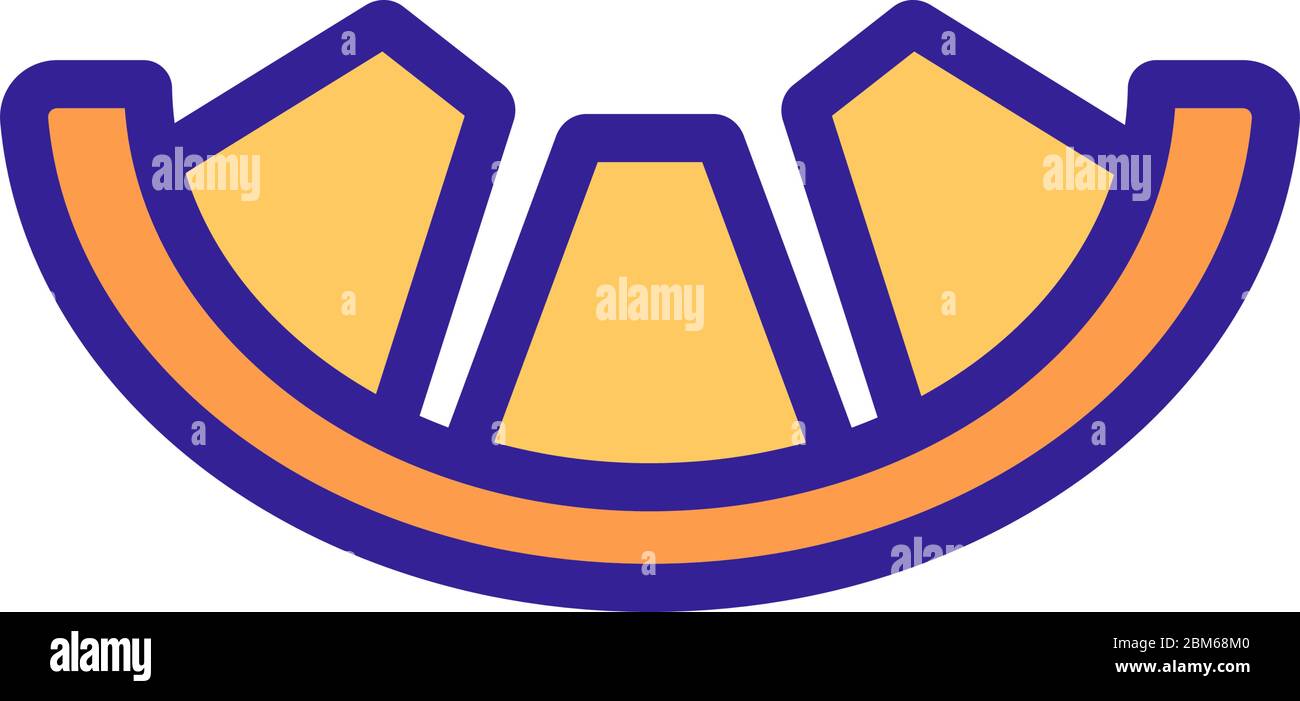 chunk broken into pieces melons icon vector outline illustration Stock ...