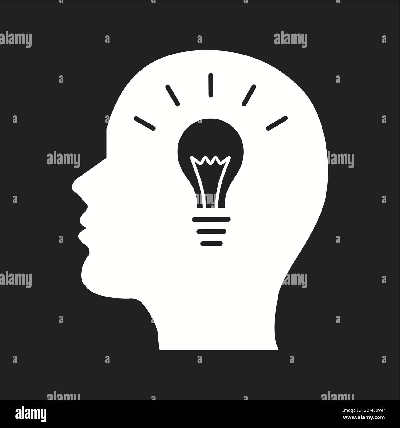 Beautiful Brain idea Vector Glyph icon Stock Vector Image & Art - Alamy