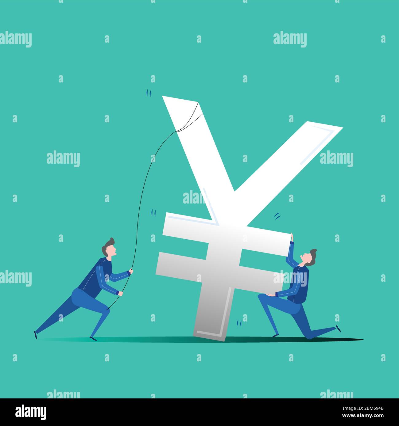 Japanese yen crisis sign Stock Vector Images - Alamy