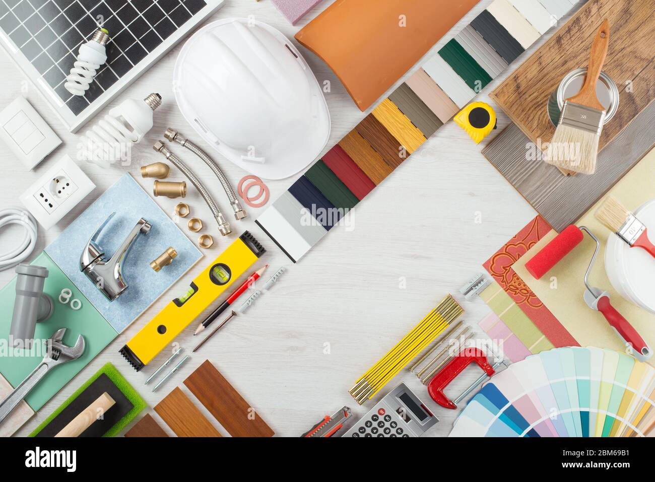 Do it yourself, home renovation and construction concept with DIY tools ...