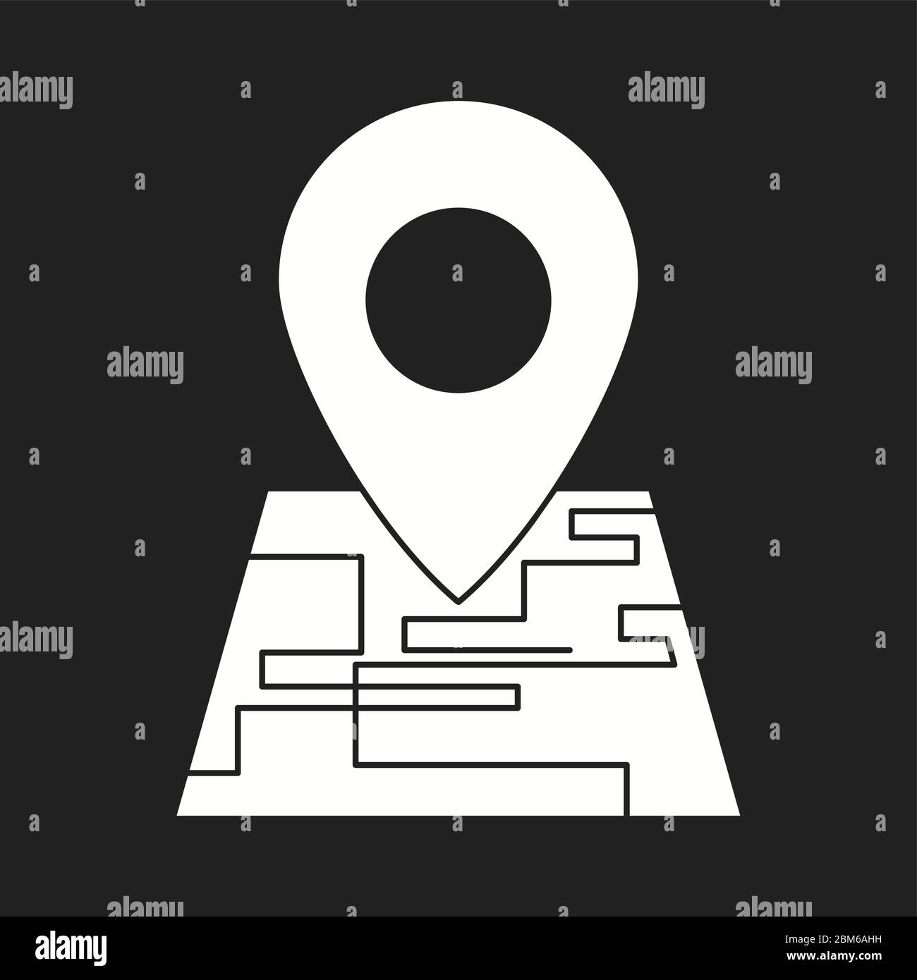 Beautiful Mark on maps Vector Glyph icon Stock Vector Image & Art - Alamy