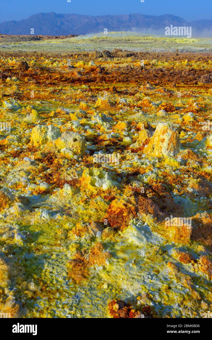 Colorful landscape of Dallol terrestrial hydrothermal system ...