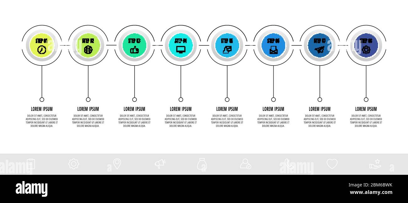 Infographic circles with 2 steps, labels. Line vector template. Can be used for diagram,, banner ...