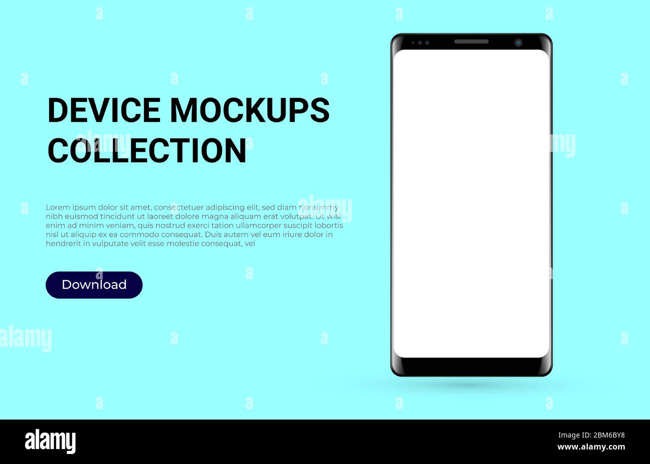 Phone mockup front view 3d realistic template. Smartphone for ...