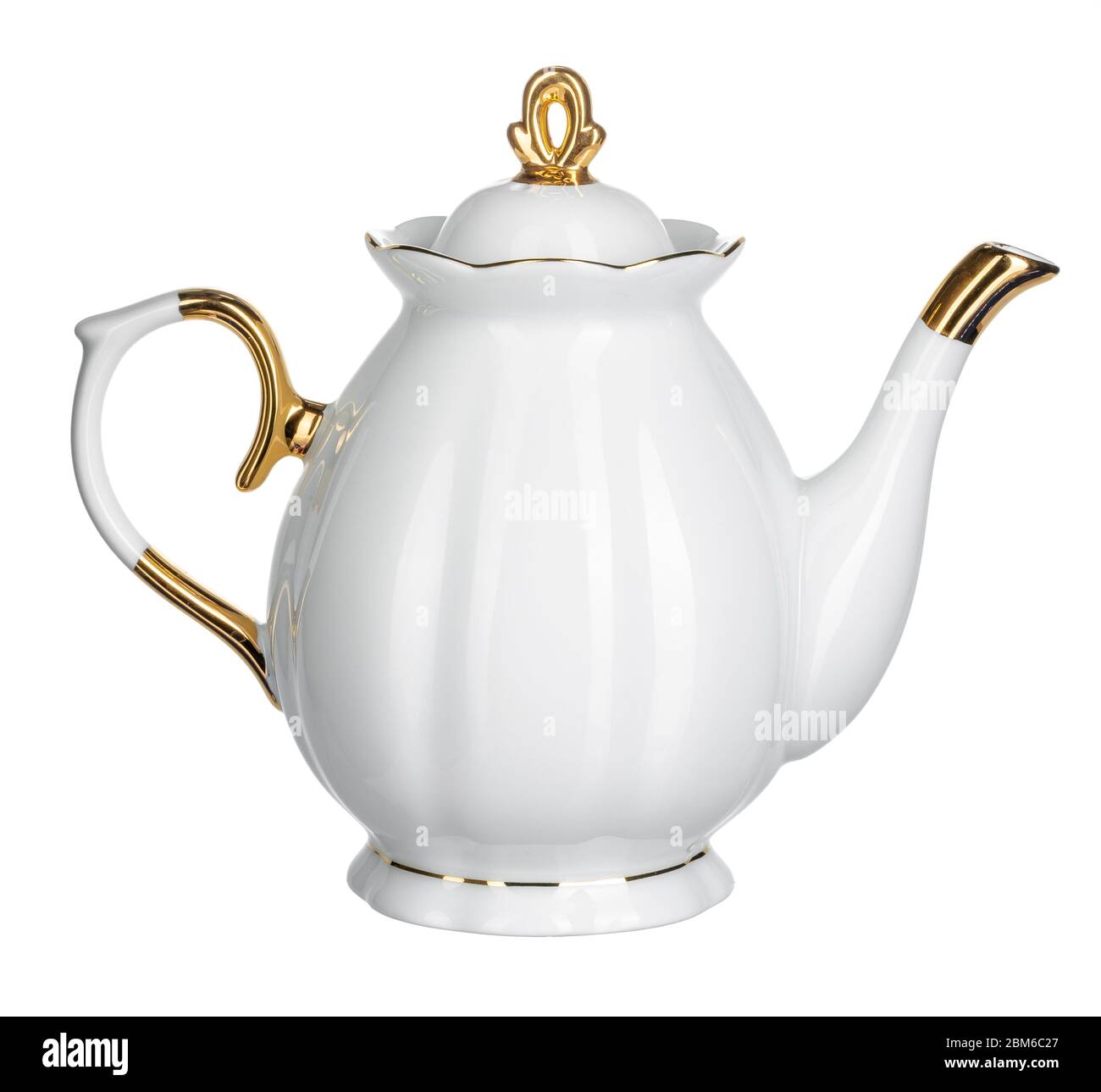 Empty tea kettle isolate on white background Stock Photo - Alamy