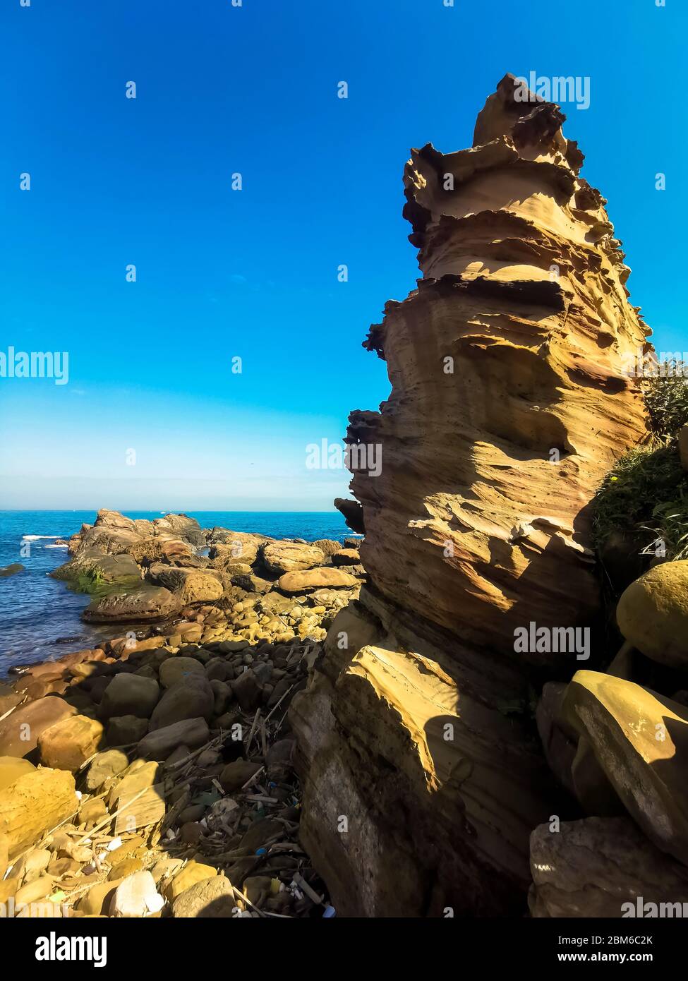 Peculiar rock formation known as Nanya Rock in Bitou Taipei Taiwan ...