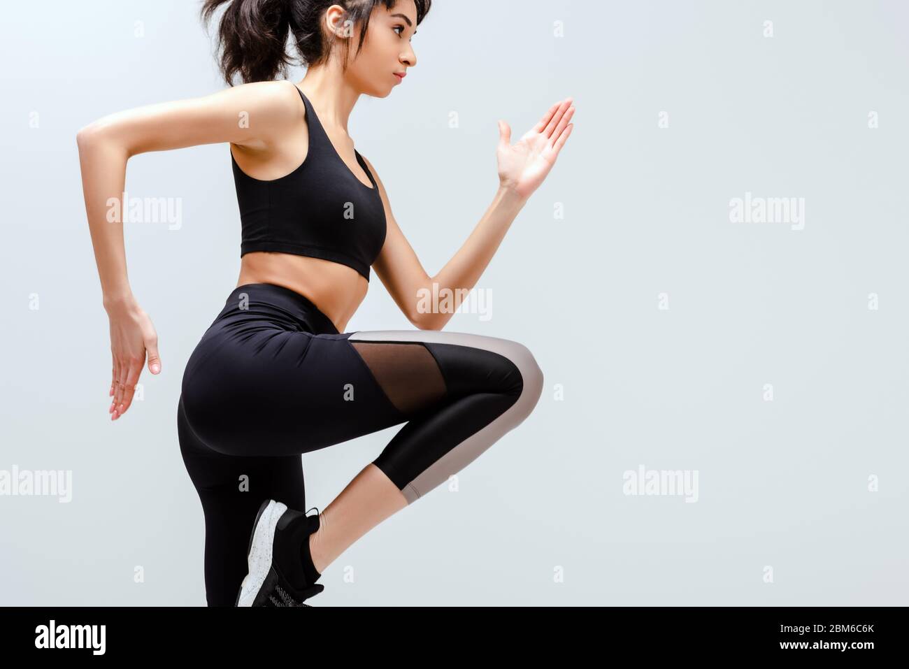 Side profile girl running in hi-res stock photography and images - Alamy