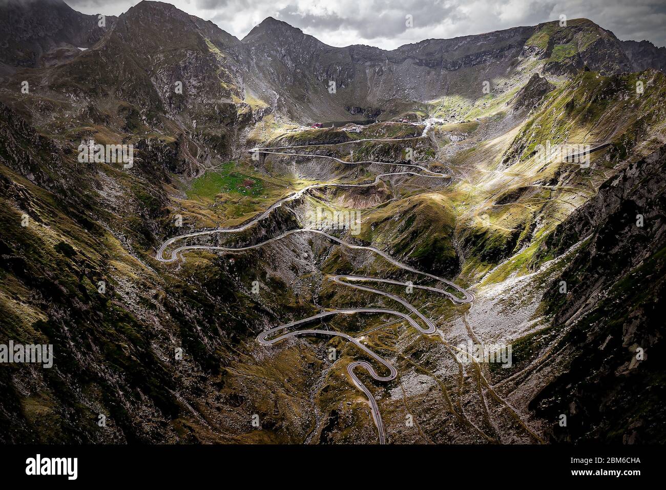 The best driving track in the world. Transfagarasan, Romania Stock ...