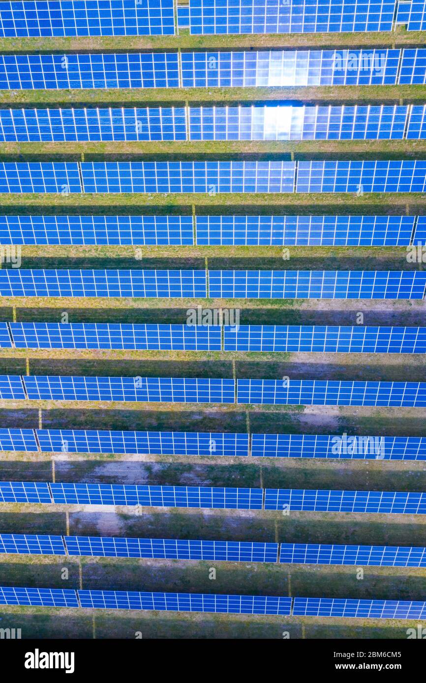 solar panels with the sunny sky. Blue solar panels. background of ...