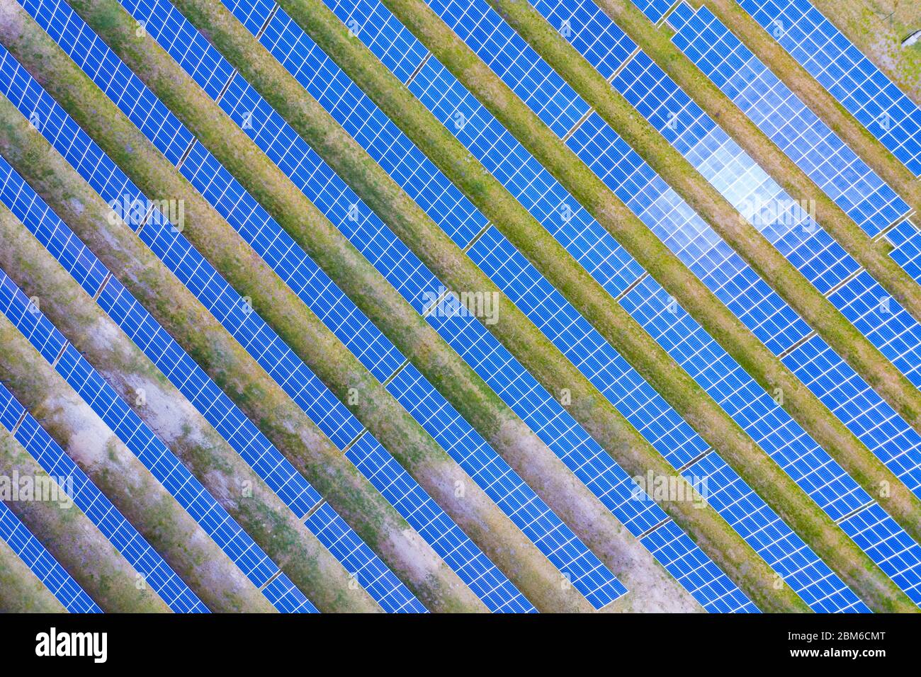 solar panels with the sunny sky. Blue solar panels. background of ...