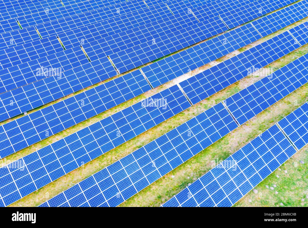 solar panels with the sunny sky. Blue solar panels. background of ...
