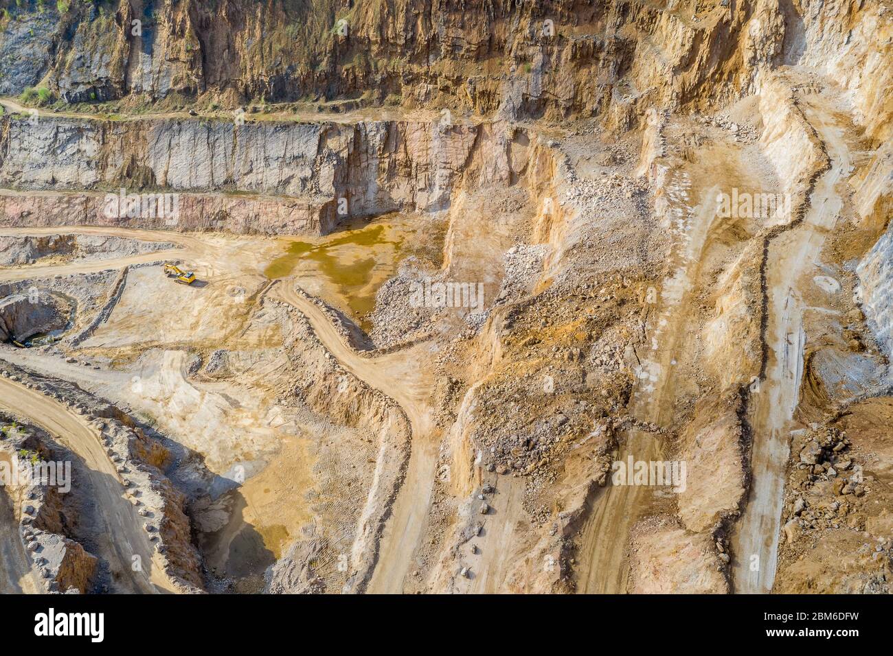 quarry site structure from above Stock Photo - Alamy