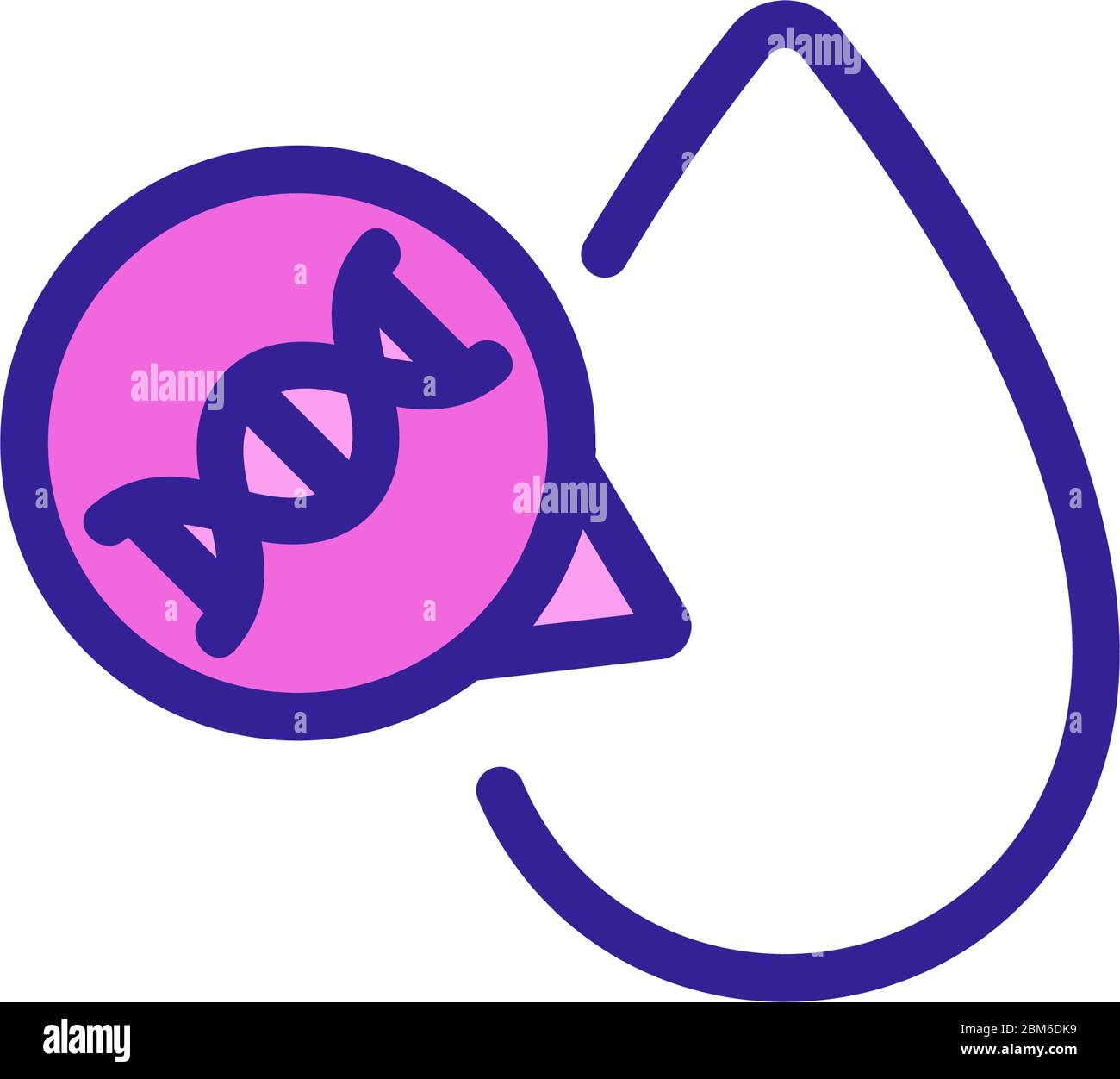 blood genetics icon vector outline illustration Stock Vector Image ...