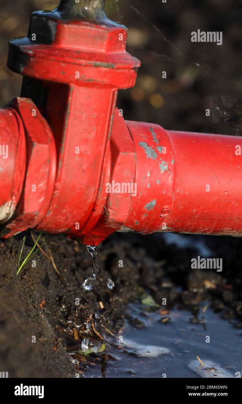 Water pipes on a field Stock Photo - Alamy