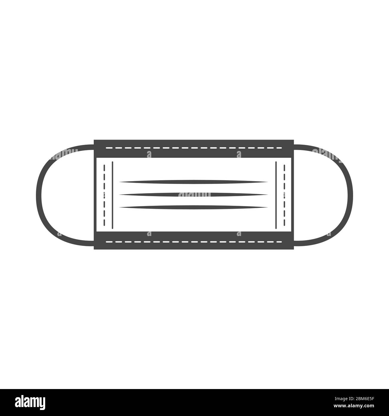 Sanitation & protection facemask ppe icon set with respiratory face ...