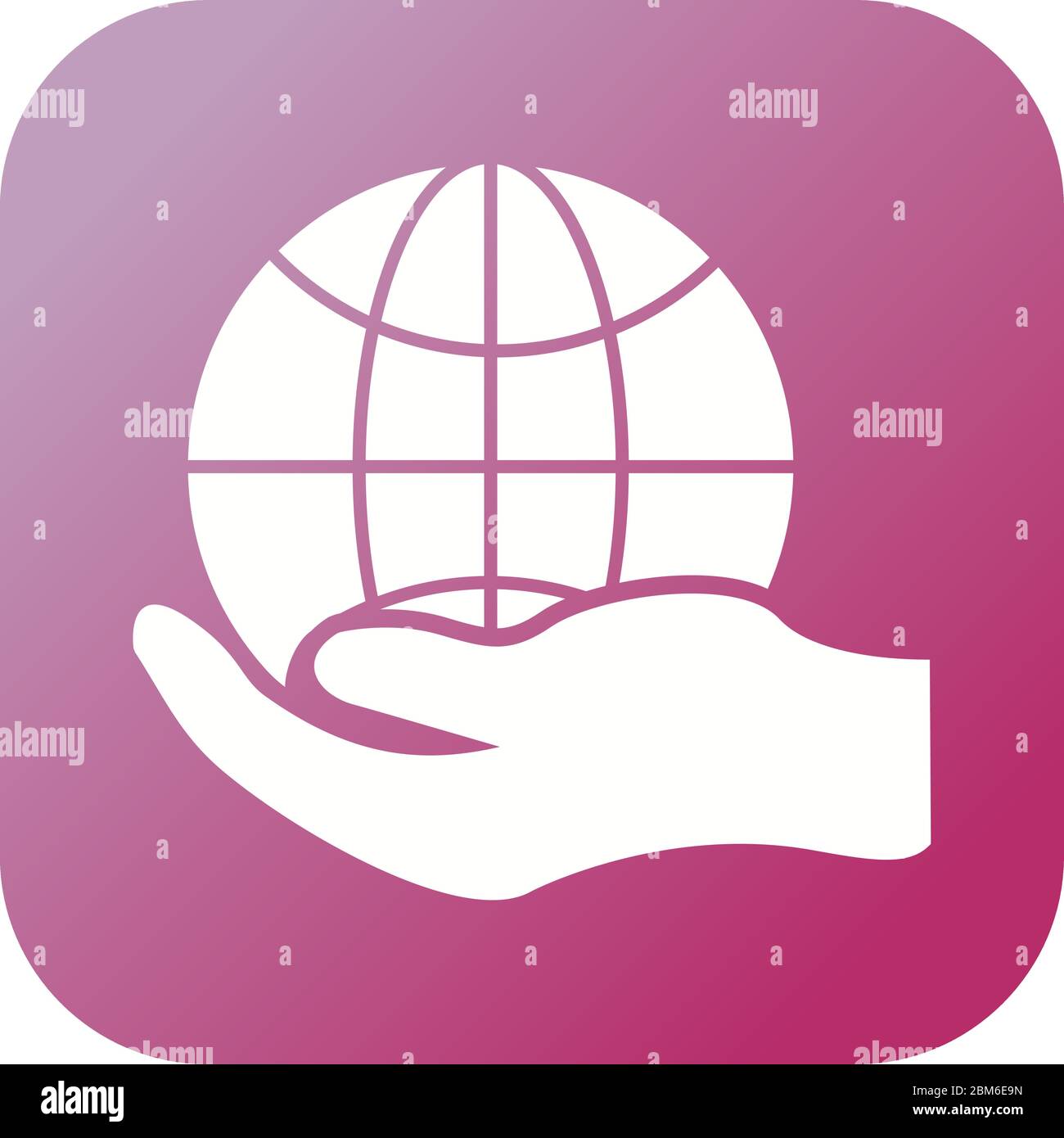 Beautiful Global hand Vector Glyph icon Stock Vector Image & Art - Alamy