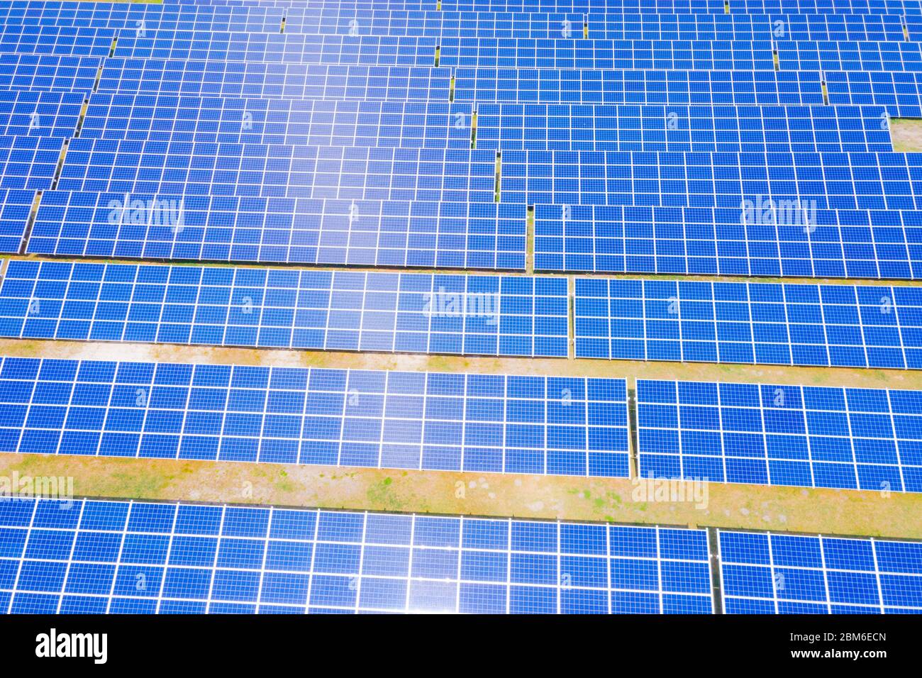 solar panels with the sunny sky. Blue solar panels. background of ...