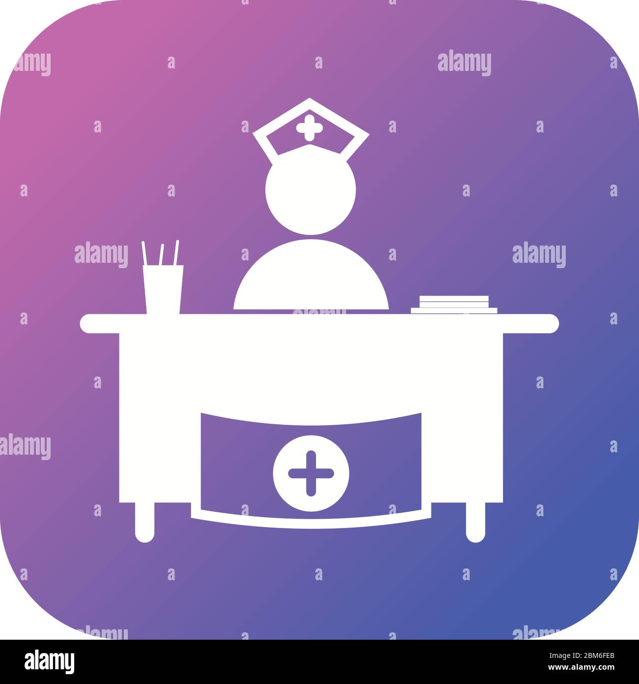 Beautiful Hospital reception Vector Glyph icon Stock Vector Image & Art ...