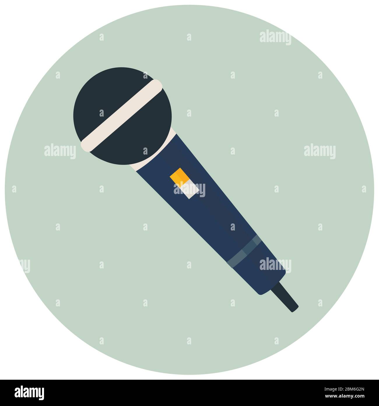 Mic flat vector icon. Mic flat icon for website design and development ...