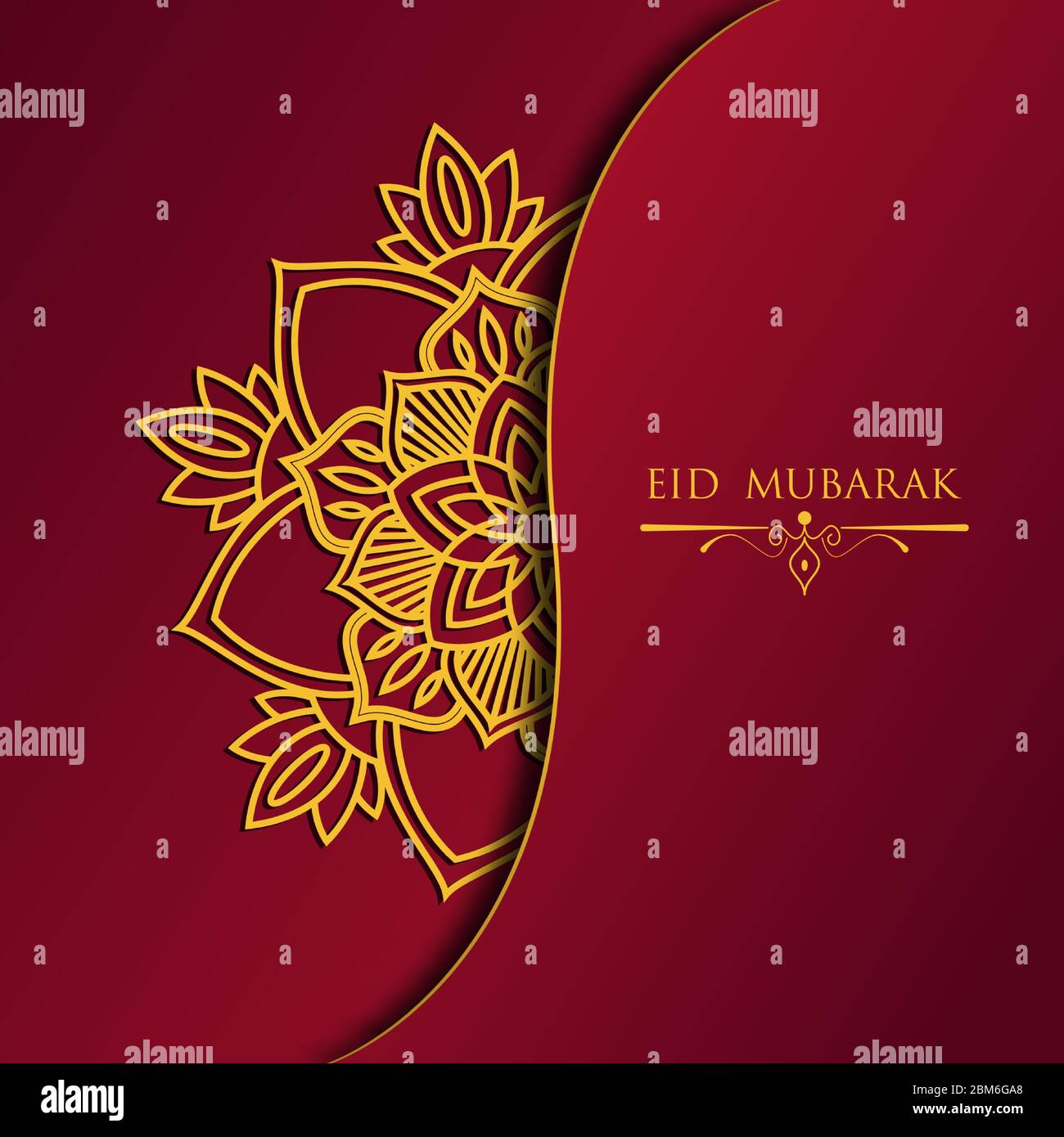 Happy eid mubarak greeting card design. Month of fasting for Muslims ...