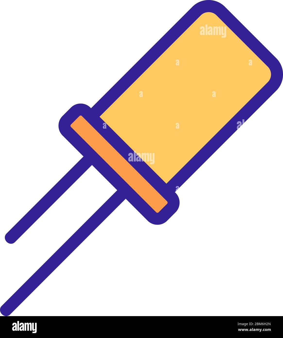 led bulb with square socket icon vector outline illustration Stock ...