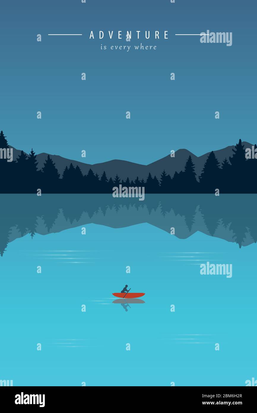 Calm turquoise river Stock Vector Images - Alamy