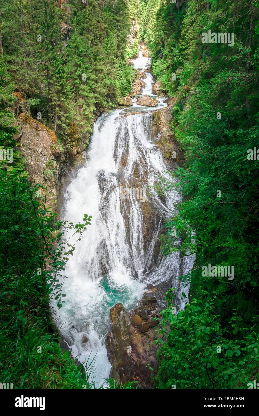 Hiking to the Reinbach Waterfalls in Sand in Taufers South Tyrol in ...